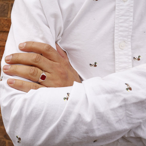 Ruby | Signet Square Ring – Beho Studio
